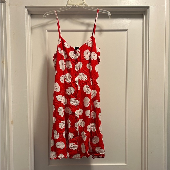 Disney | Dresses | Disney Lilo Stitch Red White Floral Dress | Poshmark